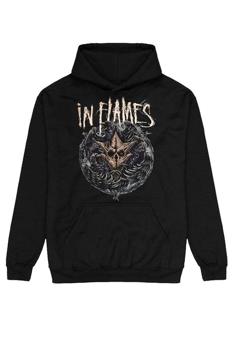In Flames Jesterhead Raven Hoodie Afm Records