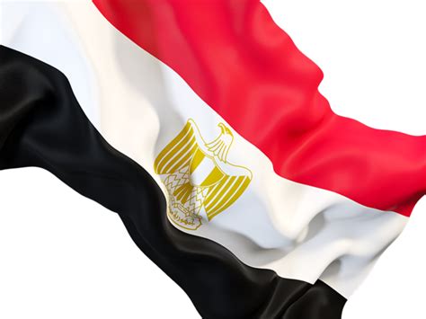 Waving Flag Closeup Illustration Of Flag Of Egypt