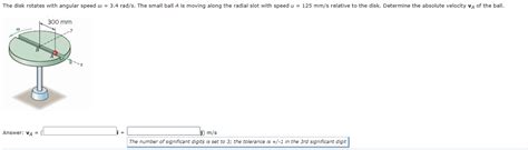 Solved The Disk Rotates With Angular Speed W Rad S Chegg