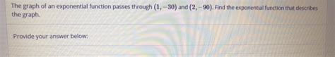 solved the graph of an exponential function passes through