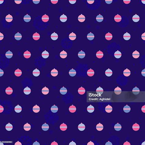 눈송이가 있는 진한 파란색 반복 배경에 크리스마스 공 겨울 그림입니다 벡터 완벽 한 패턴입니다 패브릭 견본 포장지 인사말 카드 초대장에 대 한 연속 디자인 템플릿 공휴일에