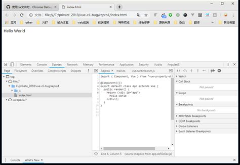 使用tsx文件时，chrome Debugger 似乎无法正常识别生成的map文件 · Issue 3369 · Vuejsvue Cli · Github