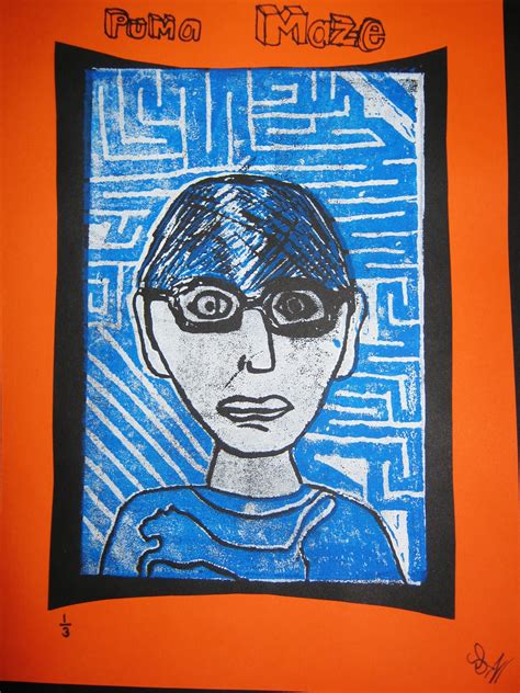 Doodlesandnoodles Self Portrait Reductive Prints