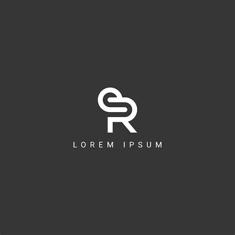 알파 글자 Er Re 아이콘 로고 터 기호 프리미엄 벡터