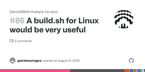 A Build Sh For Linux Would Be Very Useful Issue 86 DanielSWolf Rhubarb Lip Sync GitHub