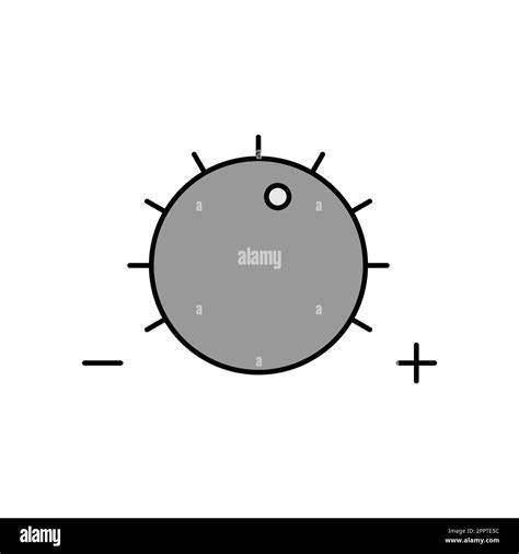 volume knob vector flat greyscale icon stock vector image and art alamy