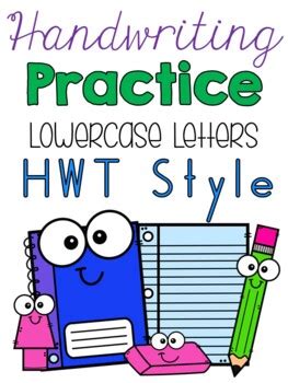 HWT Style Lowercase Letters Handwriting Practice By MissIssaBoBissa