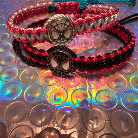 Spider Verse Friendship Bracelets Braided Matching Bracelet Miles Gwen