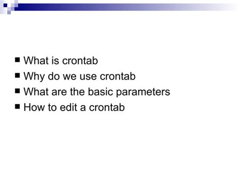 Unix Crontab Basics Ppt Operating Systems Computer Software And Applications
