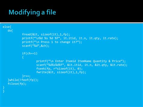 Presentation Of File Handling In C Language PPTX