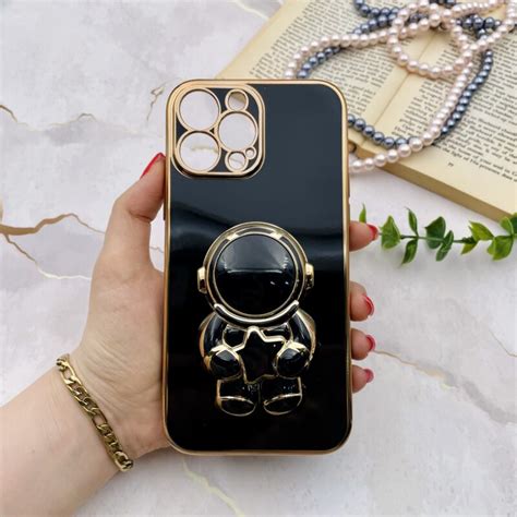 قاب گوشی Iphone 13 Pro آیفون مای کیس فضانورد استند شو محافظ لنز دار
