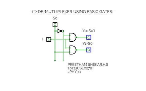 circuitverse 1 2 de multiplexer using basic gates