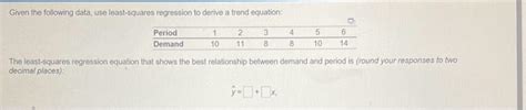 Solved Given The Following Data Use Least Squares Solved Given The Following Data Use Least Squares