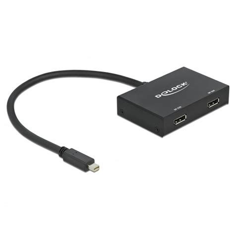 Mini Displayport Splitter Aansluiting 1 Mini Displayport Male Aansluiting 2 2 X Displayport
