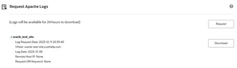 How Do I Check Apache Logs For My Site Oracle B2c Service