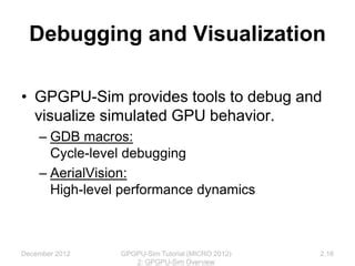 Gpgpu Sim Overview Pptx Computing Technology Computing