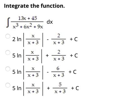 Solved Integrate The Function Chegg Com