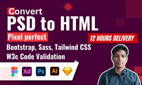 convert psd to html responsive website using bootstrap by prodipudoy