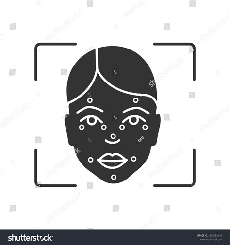 Faceprint Analysis Glyph Icon Silhouette Symbol Stock Vector Royalty Free 1332053138