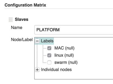 Continuous Integration Jenkins Multi Configuration Matrix Stack