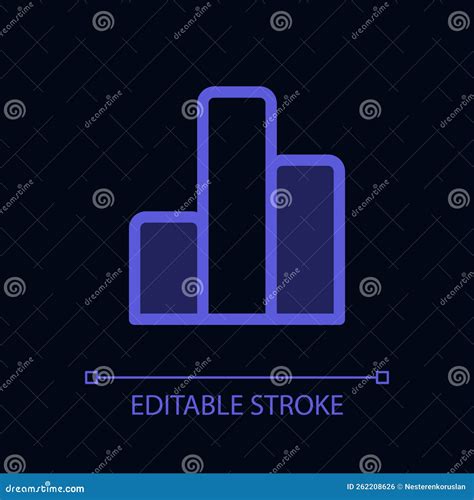 Column Graph Pixel Perfect Glassmorphism Ui Icon For Dark Theme Stock