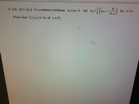 solved let a {a n be a sequence satisfying a 1 a 2