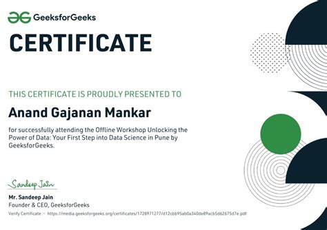 Anand Mankar On Linkedin Datascience Geeksforgeeks Careergrowth