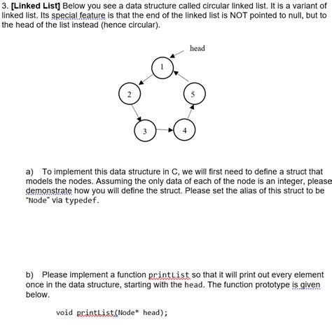 Solved Linked List Below You See A Data Structure Chegg