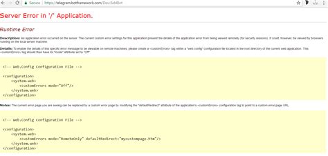Botframework Error In Editing Bot Token Stack Overflow