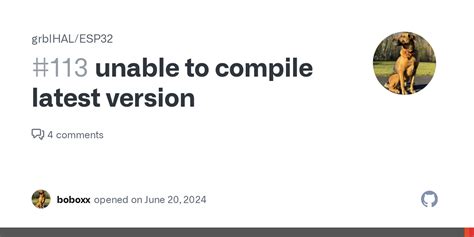 Unable To Compile Latest Version · Issue 113 · Grblhalesp32 · Github