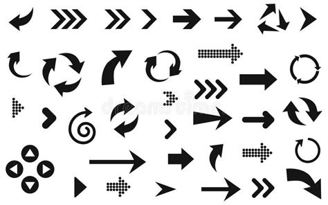 Arrow Vector Icon Button Collection Pointer Abstract Symbol Cursor