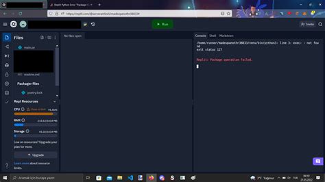 Replit Python Error Package Operation Failed Stack Overflow