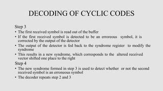 DIGITAL COMMUNICATION ENCODING AND DECODING OF CYCLIC CODE PPTX