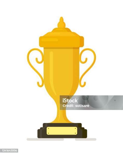 흰색 배경에 격리 된 컵의 벡터 그림입니다 토너먼트에서 우승자의 골든 컵 1위에 대한 스톡 벡터 아트 및 기타 이미지 1위 2 위 상 종류 3위 Istock