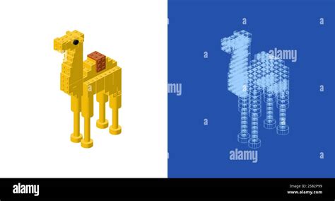 Camel Blueprint Project Idea And Implementation Vector Illustration Stock Vector Image And Art