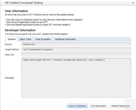 Uft Exception While Putting Breakpoint Stack Overflow