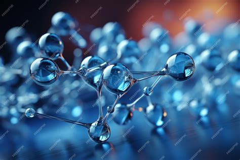 Premium Ai Image Horizontal Banner With Model Of Abstract Molecular Structure Background Of