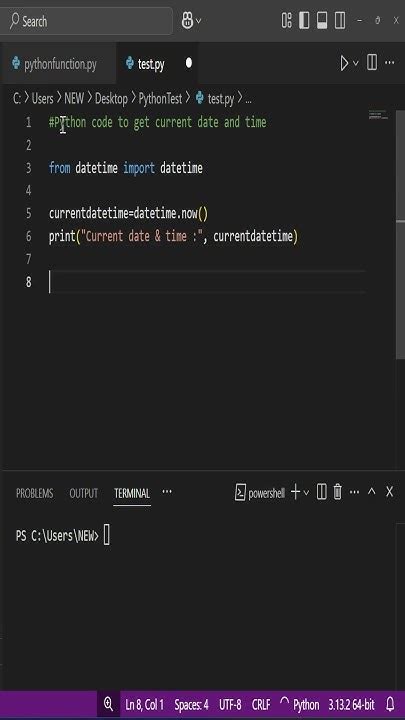 How To Get Current Date And Time In Python Pythonprogramming Coding