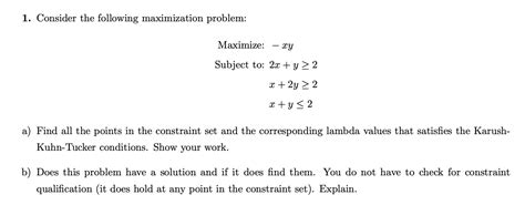 solved consider the following maximization problem