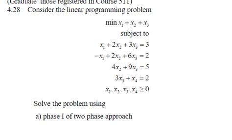Solved Consider The Linear Programming Problem Chegg