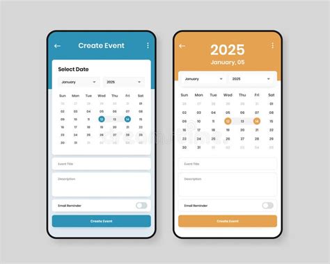 Date Selection And Event Creation Ui Design For Mobile Applications
