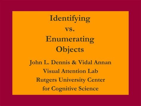 Identifying Vs Enumerating Objects Pptx Science