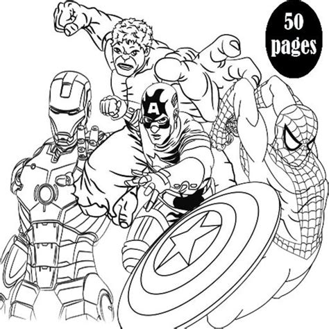 Superheroes Colouring Pages Printable