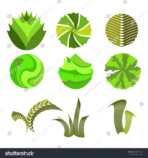 Trees Top View Architecture Landscape Design Stock Vector Royalty Free