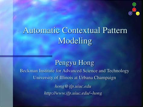 ppt automatic contextual pattern modeling powerpoint presentation