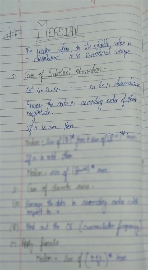 SOLUTION Formulas Of Median Studypool