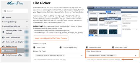 Configure Extendfiles File Picker To Show Filtered Files From A Saved Search Extendknowledge