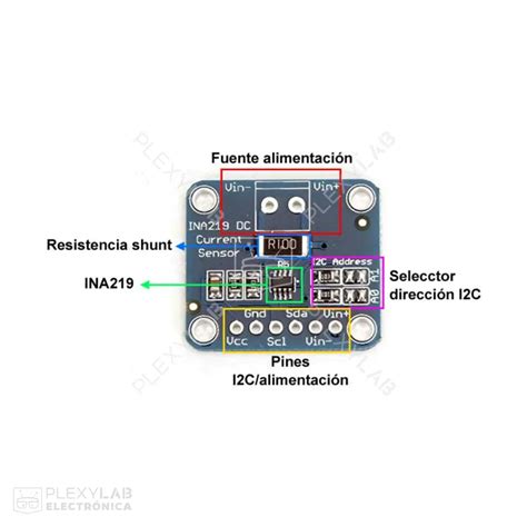 Módulo Sensor De Corriente Ina219 Con Interfaz I2c Para Arduino Plexylab