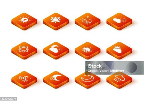 달과 별 잠자는 달 태양 구름 일몰 비와 구름 날씨 아이콘을 설정합니다 벡터 0명에 대한 스톡 벡터 아트 및 기타 이미지 0명 3차원 형태 계절 Istock