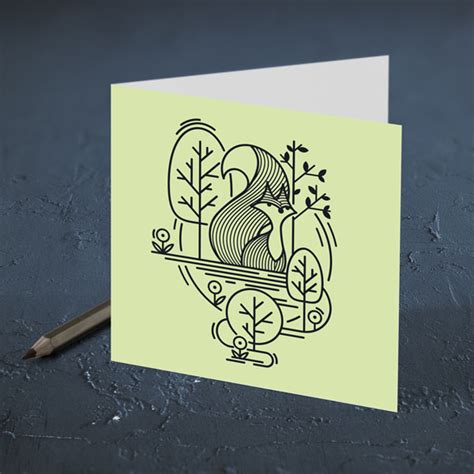 Dadzis Kartīte 120x120mm Lapsa Mežā Dabadaba